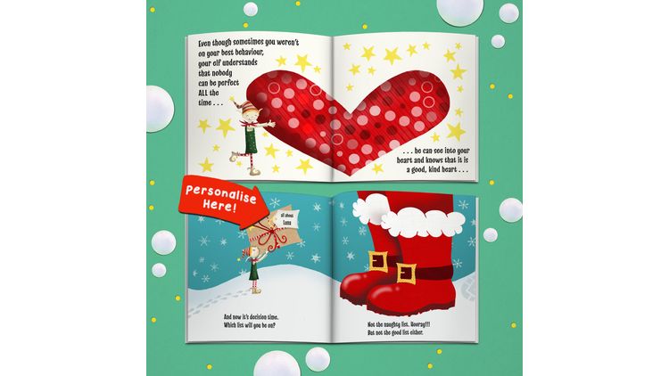 'Your Elf' Personalised Children's Christmas Story Book from £22.95